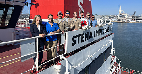 Photo: AMO aboard the Stena Impeccable - American Maritime Officers