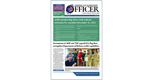 November edition of American Maritime Officer available online ...