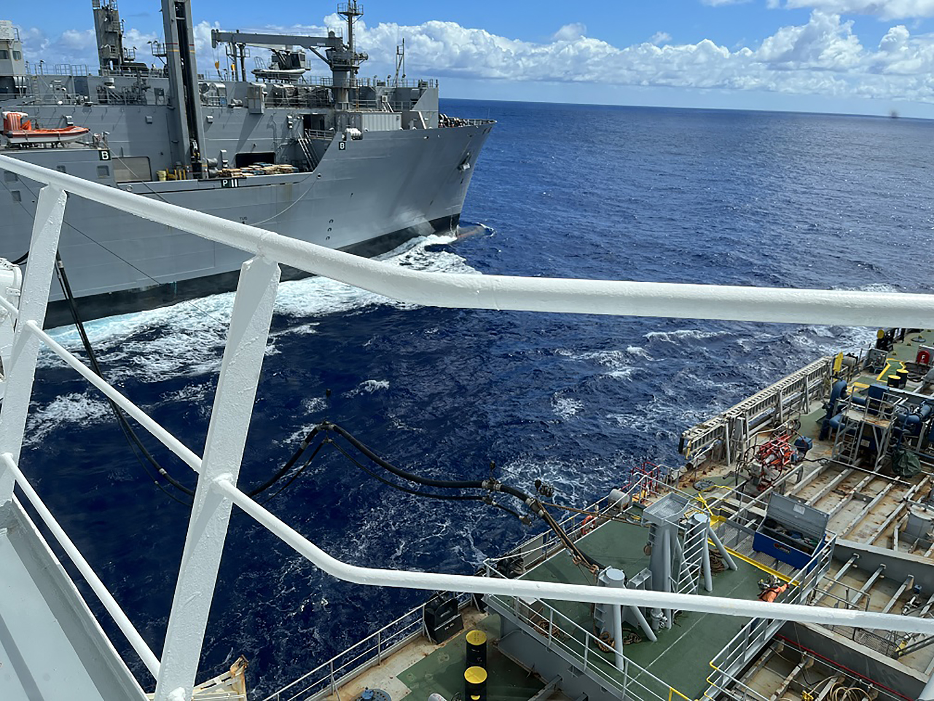 Photos: M/T Badlands Trader conducts successful refueling operation at sea - American Maritime ...