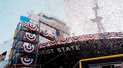 Second NSMV, Patriot State, Christened for Massachusetts Maritime ...